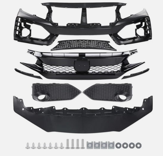 Type R Style Front Bumper V1 for 2016-2021 Honda Civic ...